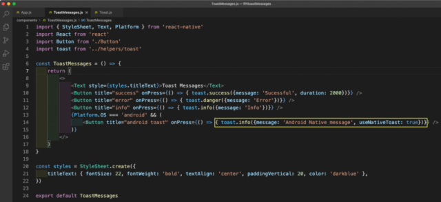 How to Display Toast Notifications in React Native App