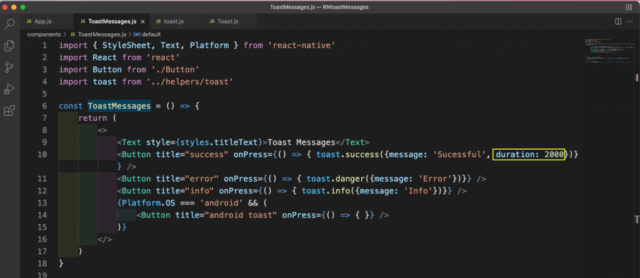 How to Display Toast Notifications in React Native App